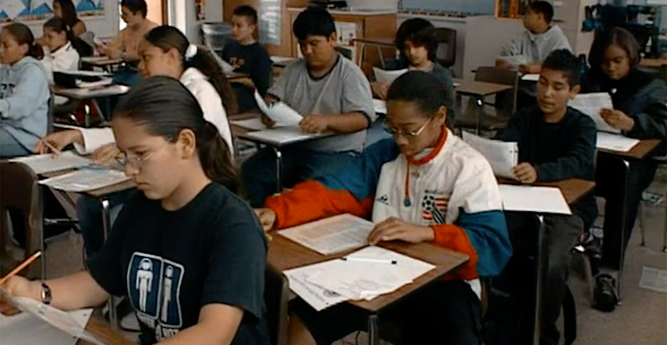 Middle School Students Writing